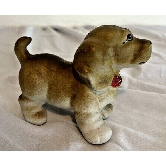 Accents | Vintage 7s Hand Painted China Ceramic Puppy Figurine | Poshmark